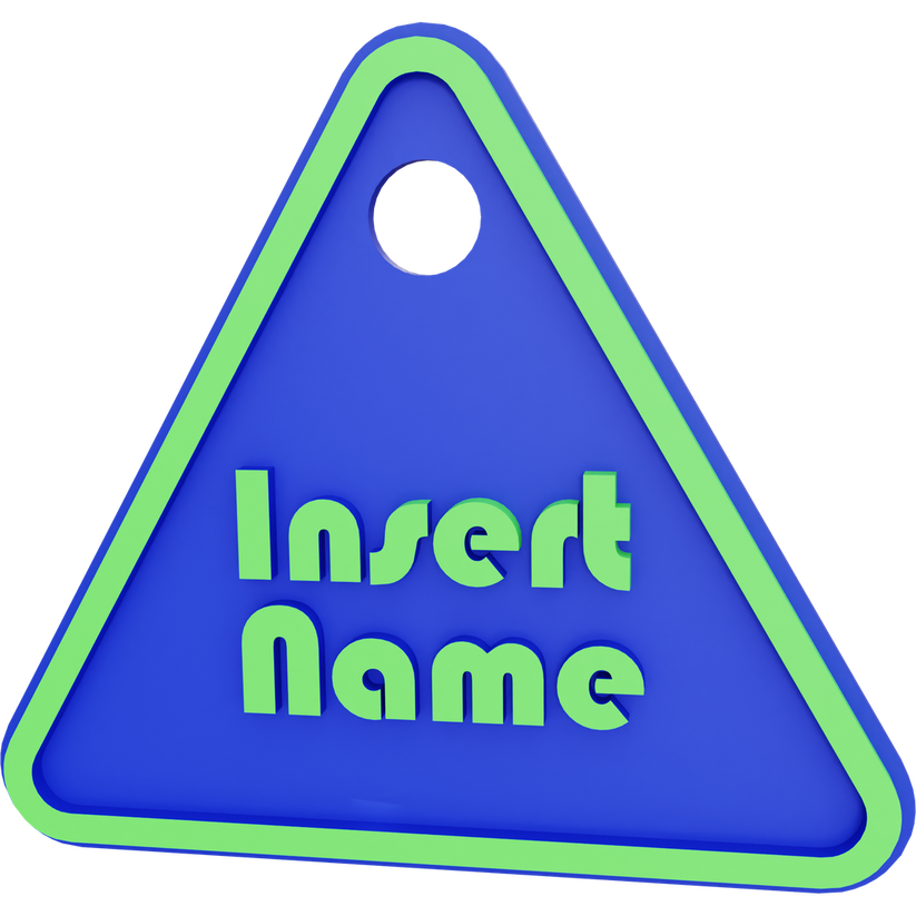 Triangle Name Tag – Wanddo